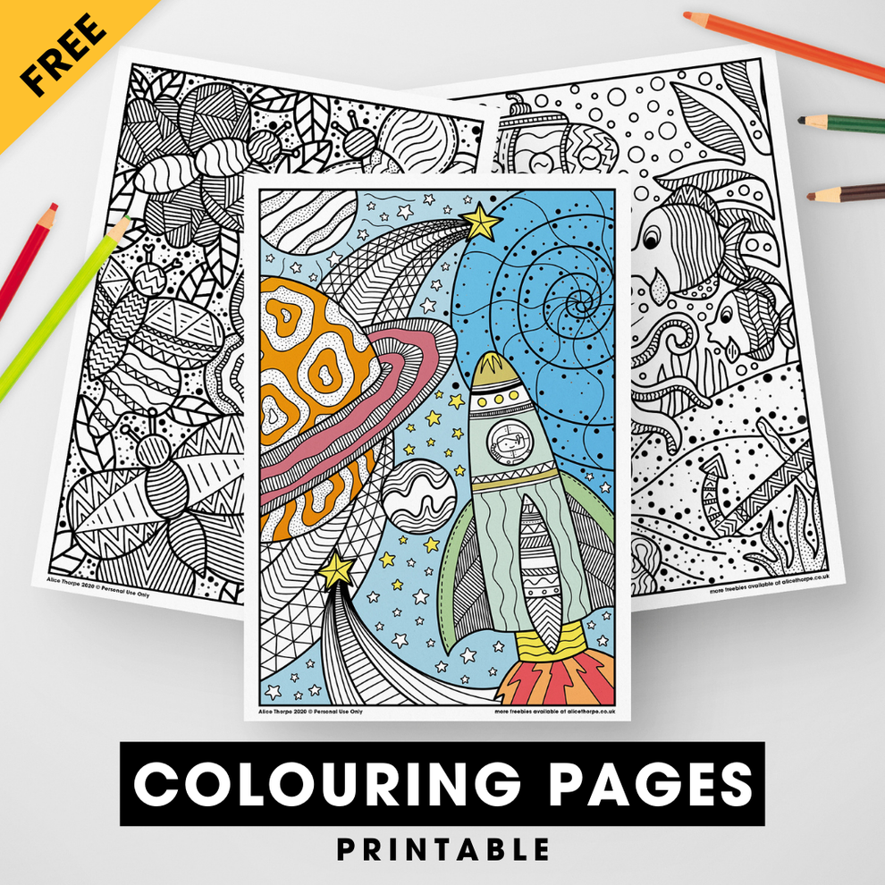 Printable FREE Colouring Pages – Alice Thorpe